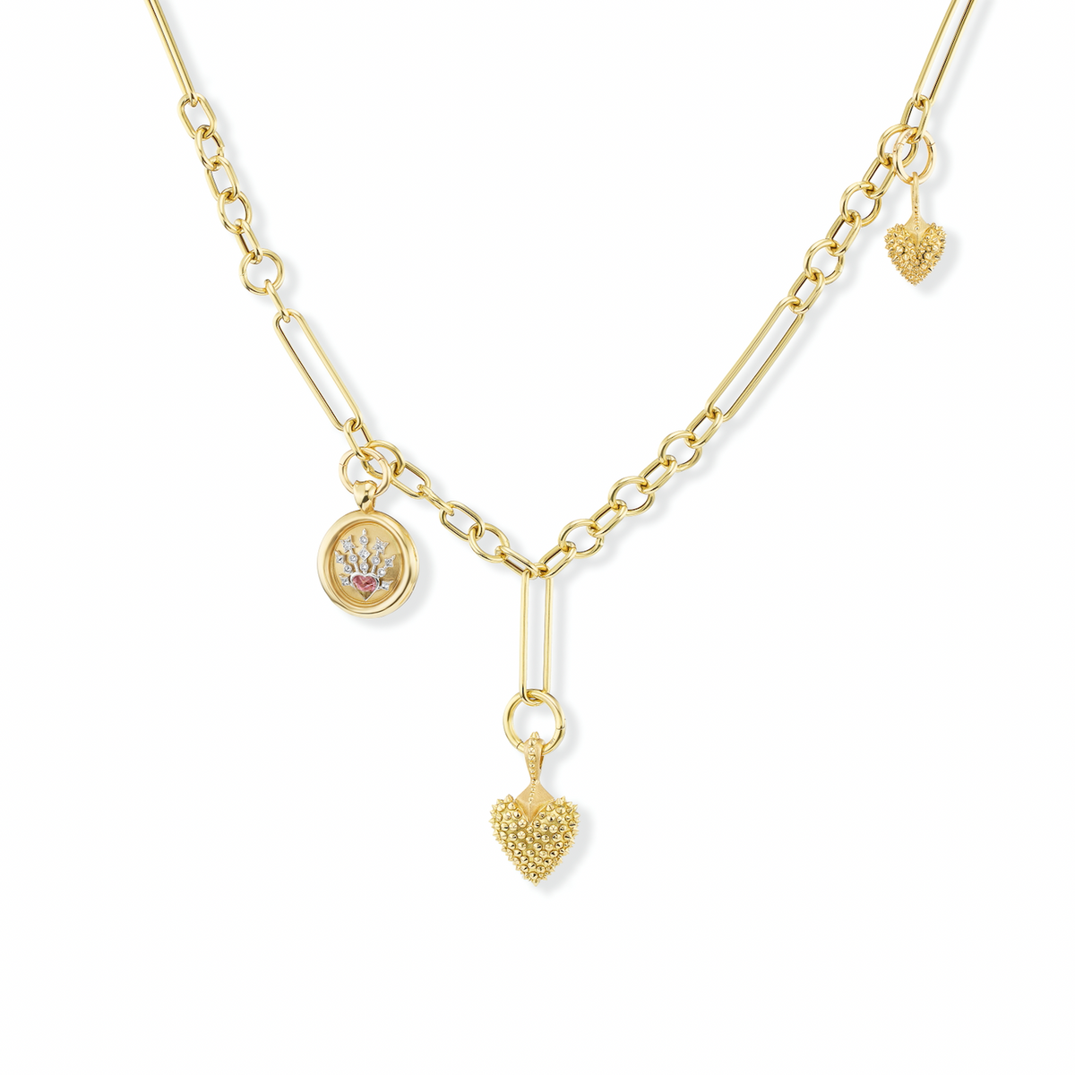 Vanessa Chain 18K Yellow Gold 18" Oversized Clip Necklace – Add Your ...